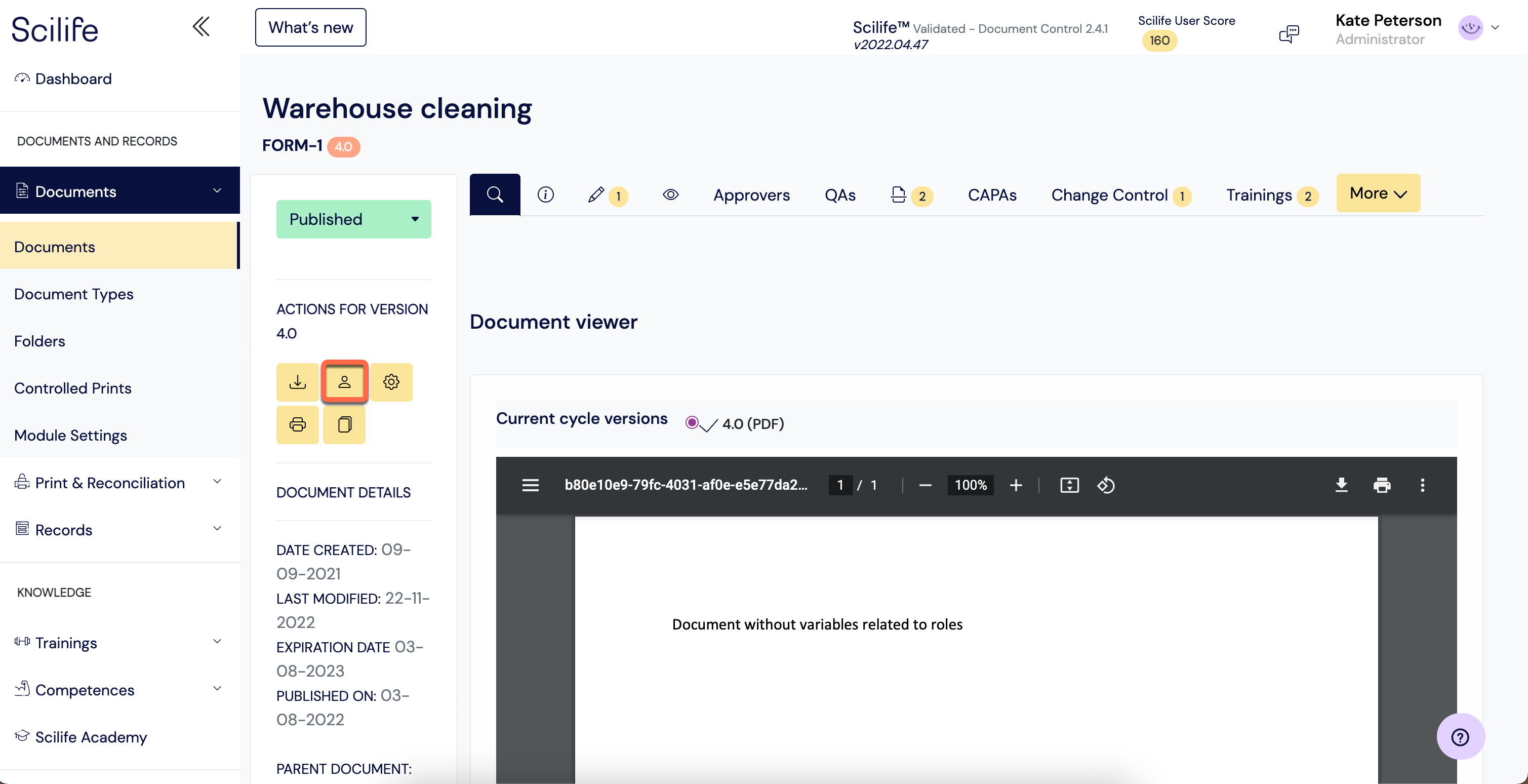 What is the "Allowed system roles to update entity roles" setting for? – Scilife