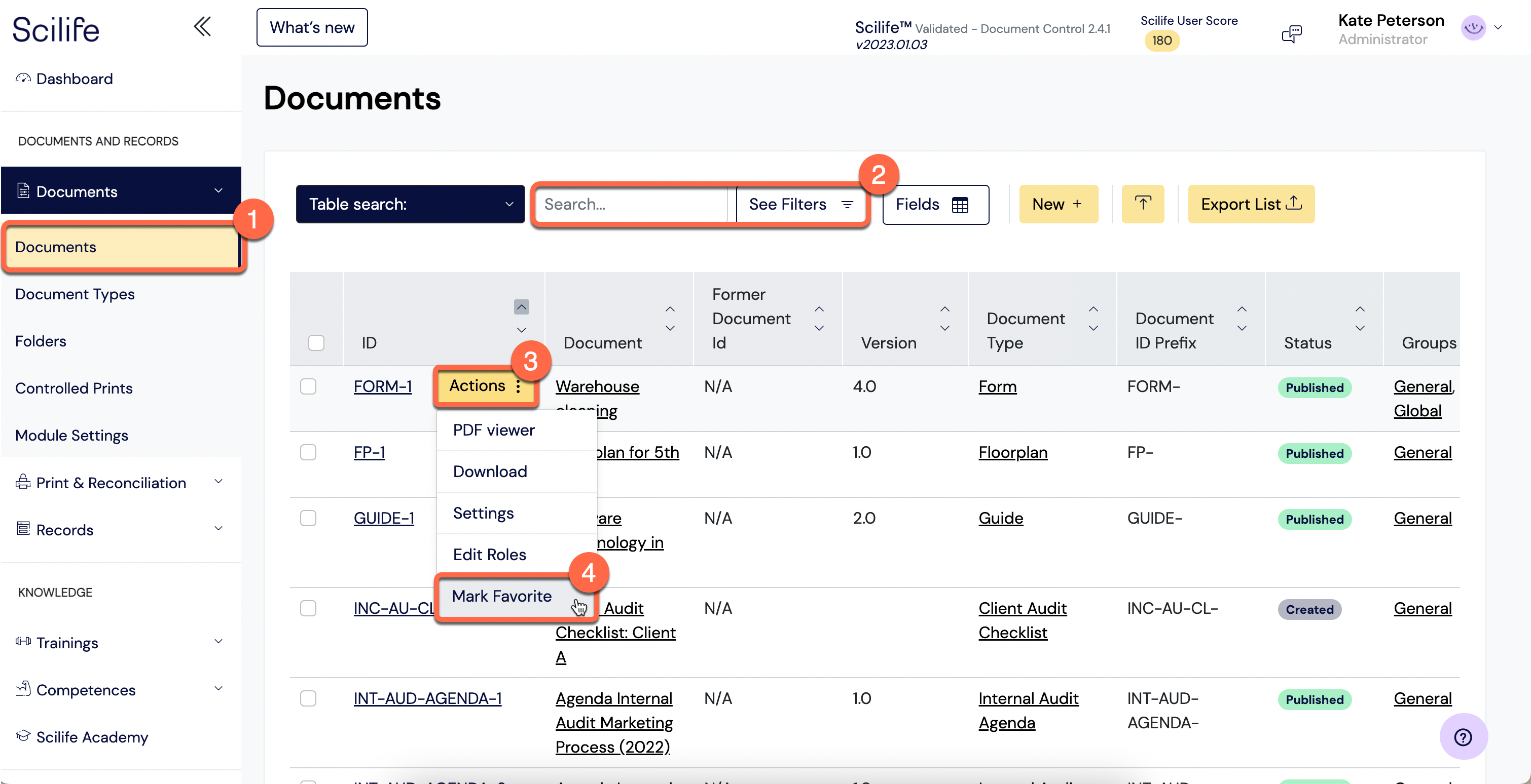 My Favorite Documents – Scilife
