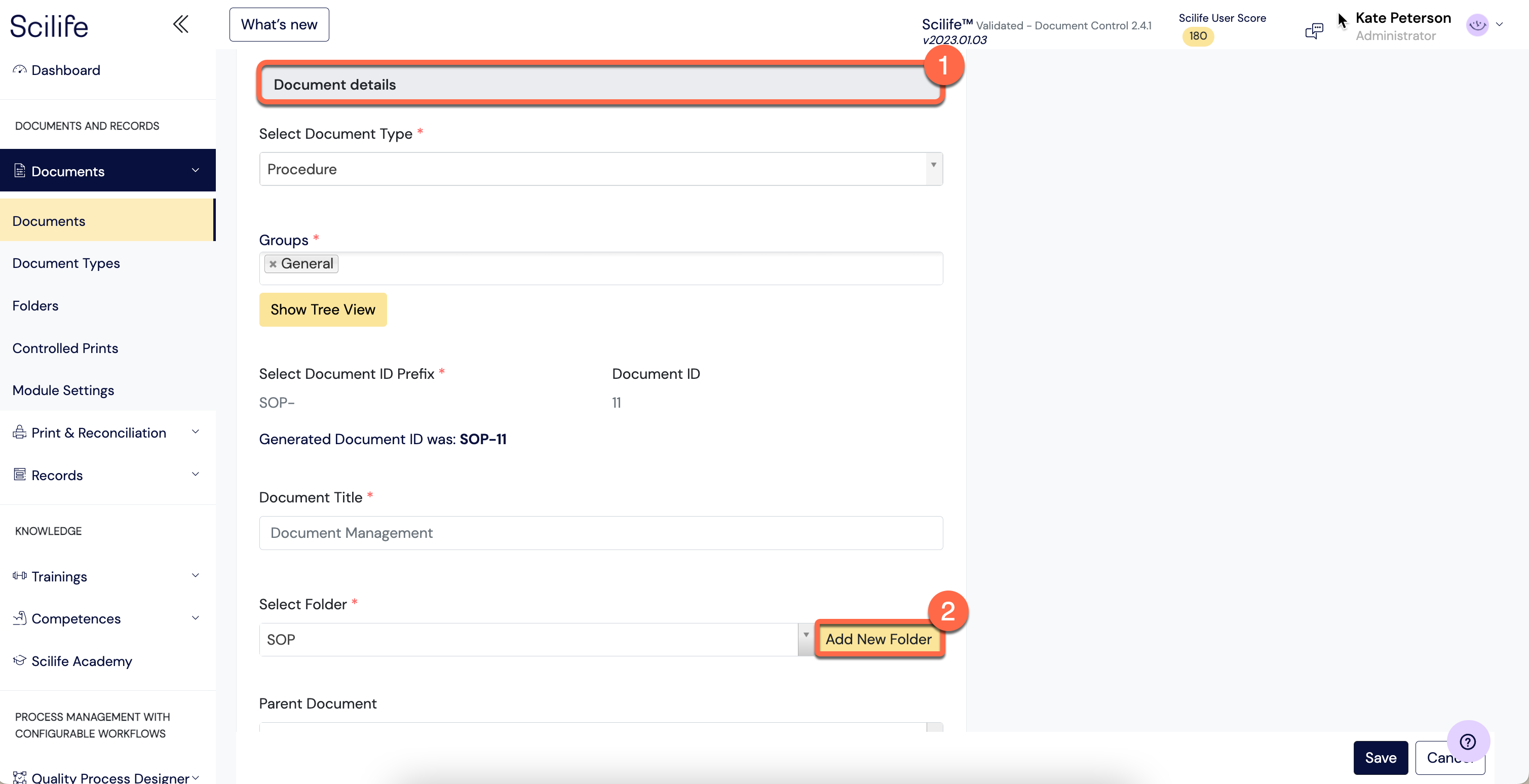 How can I create a new Folder / Sub-folder? – Scilife How can I create a new Folder / Sub-folder? – Scilife