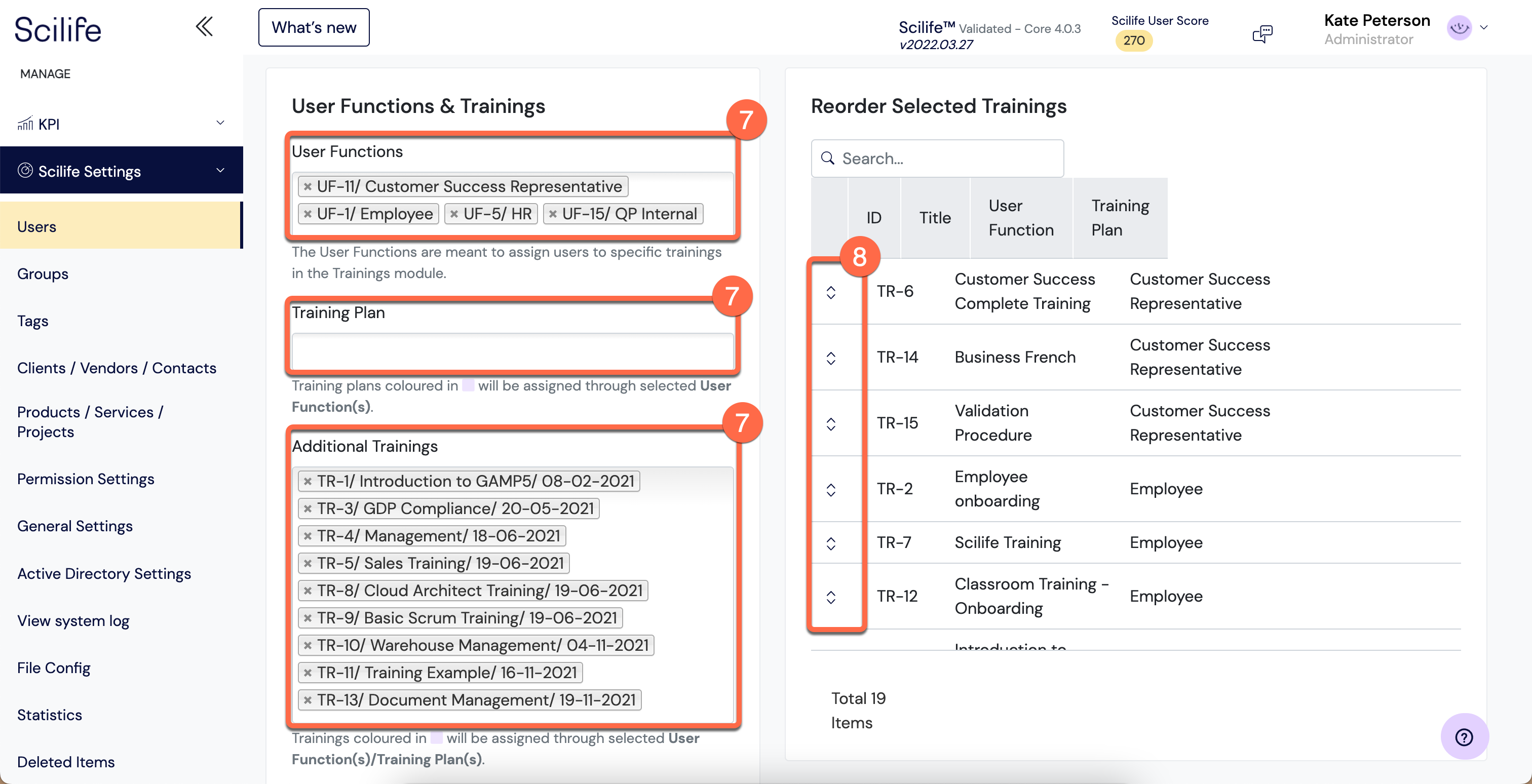 How to Assign Trainings at User Level – Scilife