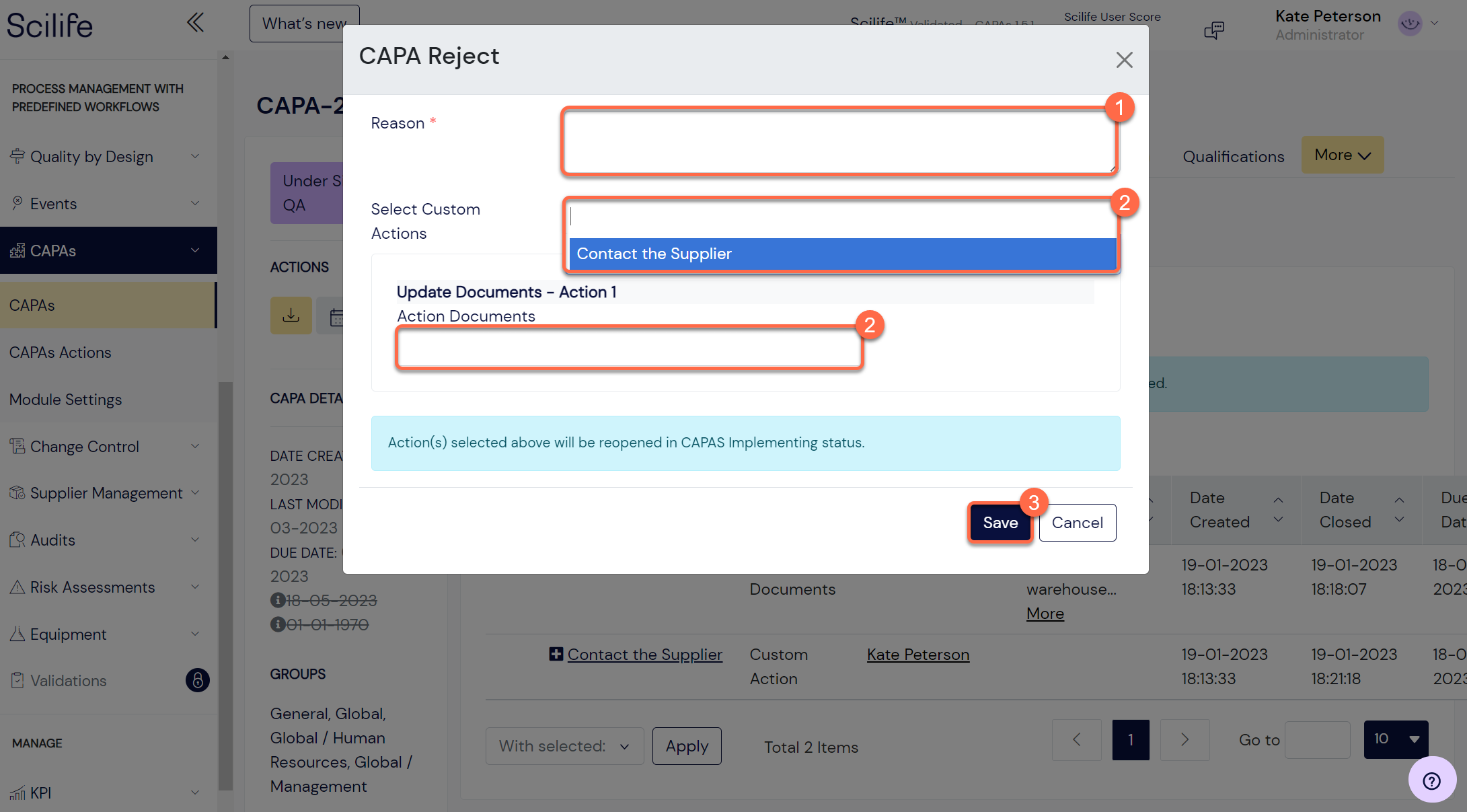 Can a CAPA Action be re-opened? – Scilife