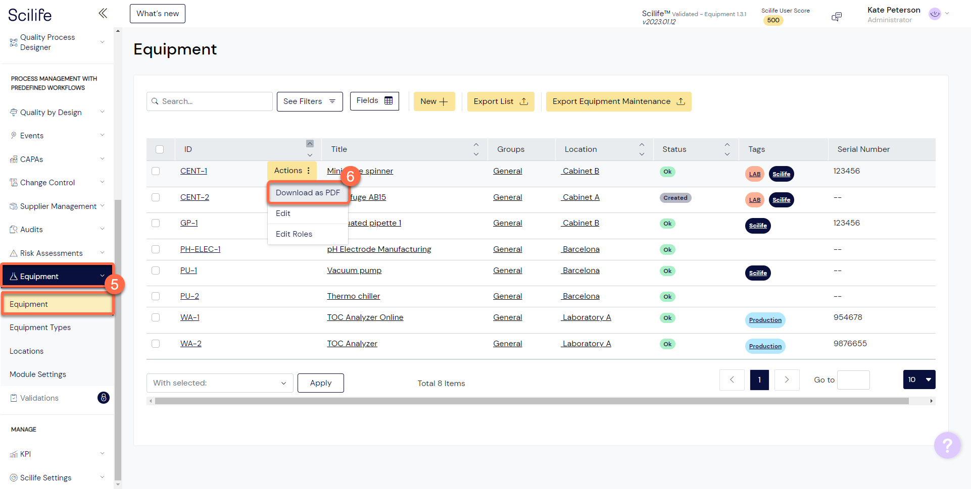 how-to-export-labels-or-reports-scilife